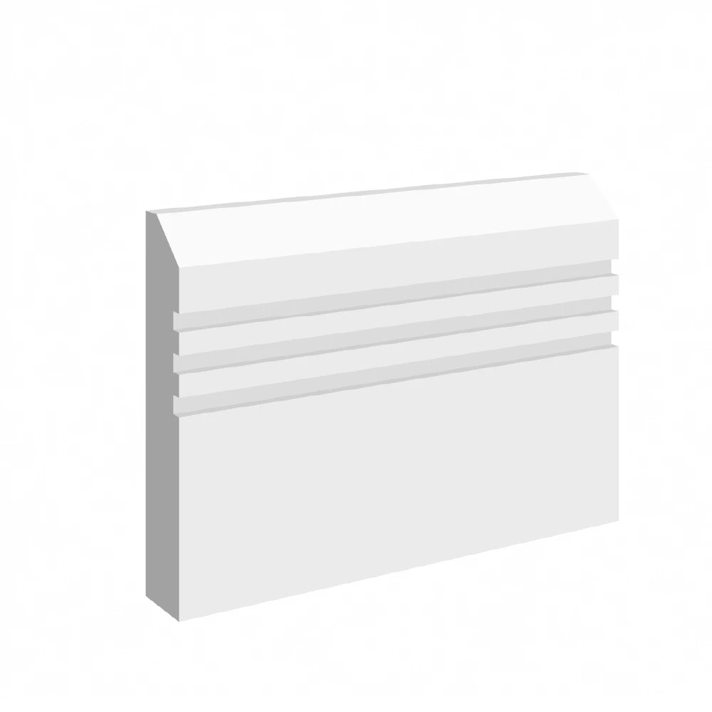 Chamfer 3 Groove Skirting Board
