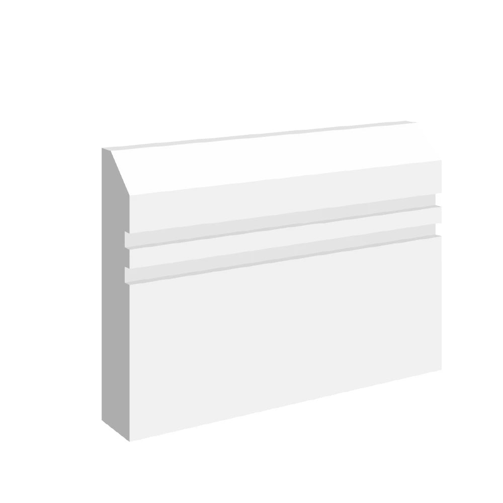 Chamfer 2 Grooves Skirting Board
