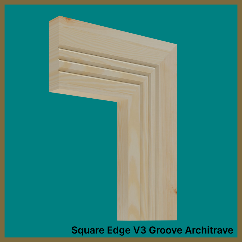 Square Edge V 3 Groove Pine Architrave